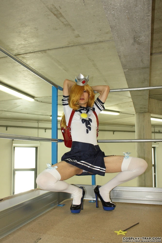 Crossdress Cosplay Japan Schoolgirl Rosalina Flashing 10 Pics Xhamster